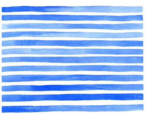 Rayas Azules Y Blancas Acuarela Ilustración Del Vector Ilustración De