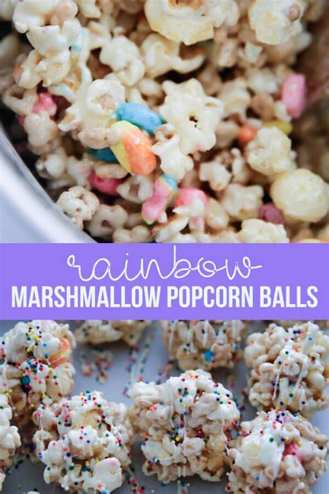 Rainbow Marshmallow Popcorn Balls 요리법