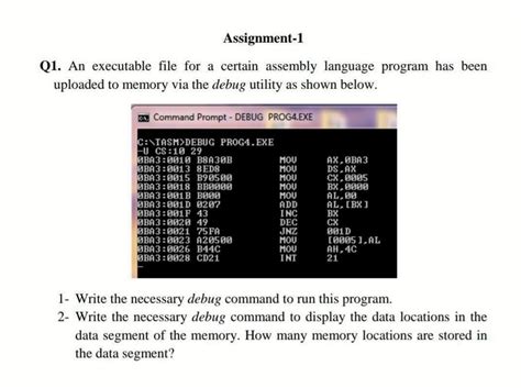 Solved Assignment 1 Q1 An Executable File For A Certain