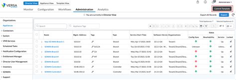 Commit Template Modifications Versa Networks