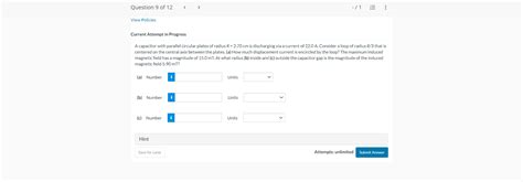 Solved A Capacitor With Parallel Circular Plates Of Radius Chegg