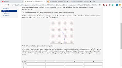 Solved YouTube X C X WebWork Spr Vhowlem X C Chegg Com