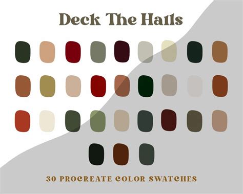Deck the Halls Color Palette | Procreate | Hall colour, Holiday colors ...