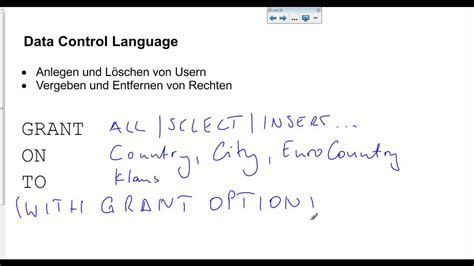 SQL Data Control Language YouTube