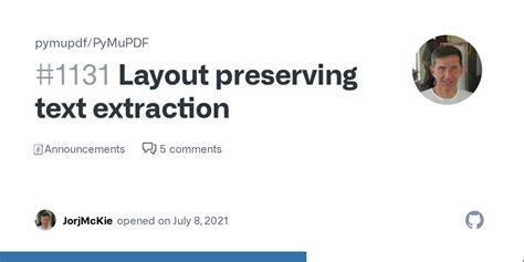 Layout Preserving Text Extraction · Pymupdf Pymupdf · Discussion 1131