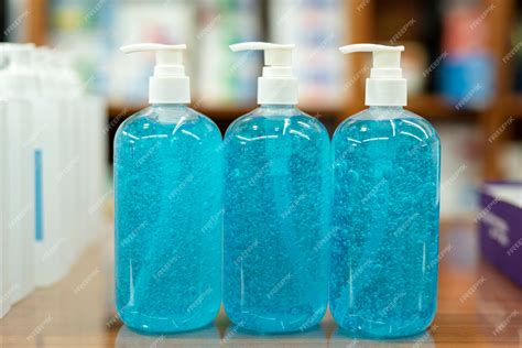 Free Photo Hand Sanitizer In Pump Bottles