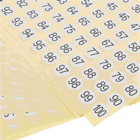 Etiquetas Adhesivas Redondas Numeradas Números De Clasificación Para El Aula Marcado De