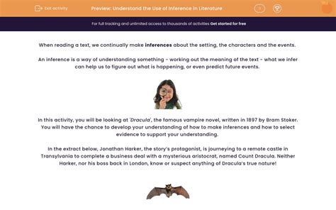 Understand The Use Of Inference In Literature Worksheet Edplace