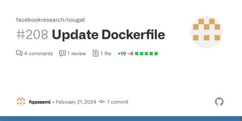 Farzad Qassemi On Linkedin Update Dockerfile By Fqassemi · Pull Request 208 · Facebookresearch