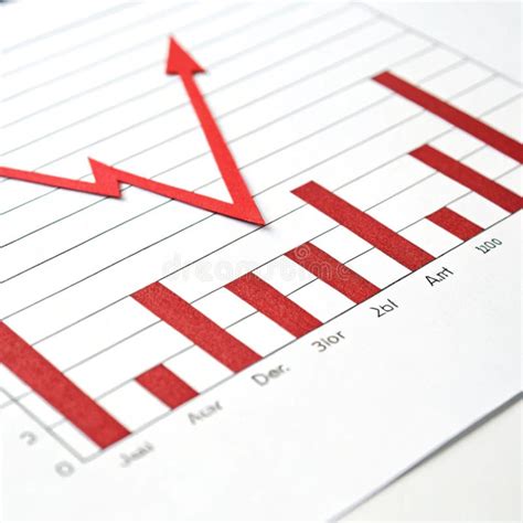 Decreasing Chart With Red Arrow Stock Illustration Illustration Of Indicator Market 365917691