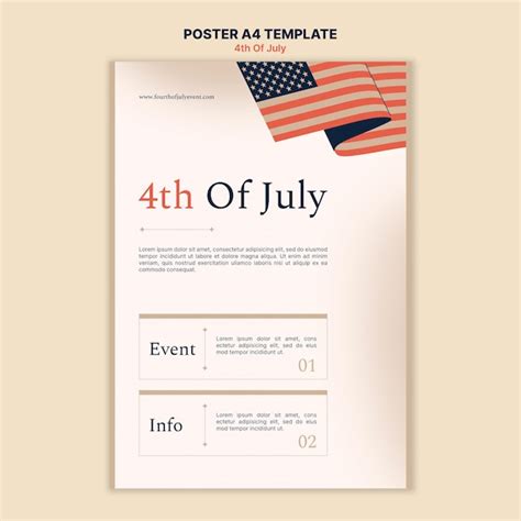 Free Psd 4th Of July Poster Template Design