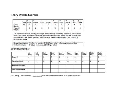 Henry System Exercise Pdf