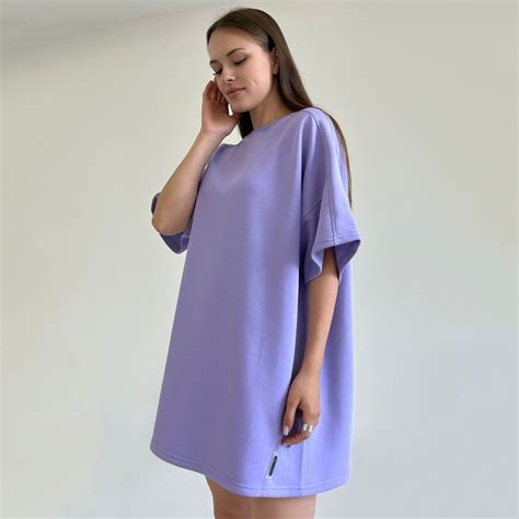 Купити Сукня футболка тринитка лавандова з доставкою по Україні