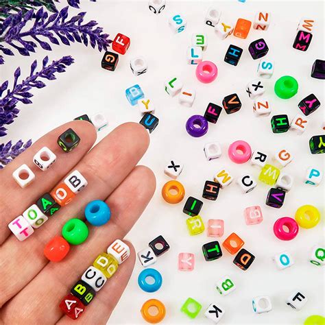 Набор для творчества разноцветные бусины с буквами 1500 шт 6 видов от Obetty купить в