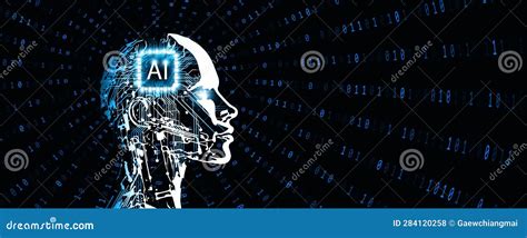 Ai Artificial Intelligence Ai Digital Brain Human Face With Circuit
