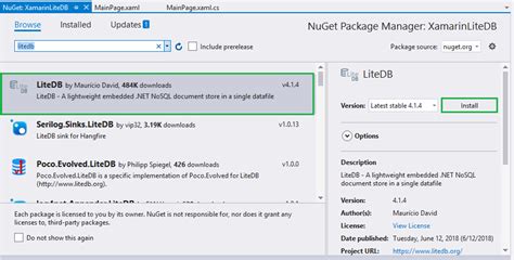 Xamarin Forms Working With Litedb Crud Operations
