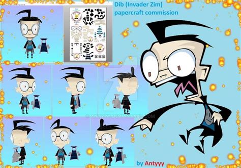 Dib Membrane Invader Zim Papercraft By Antyyy On Deviantart Invader