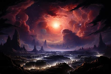 Premium Photo Radiant Enigmatic Cosmos Idea Of Celestial Force