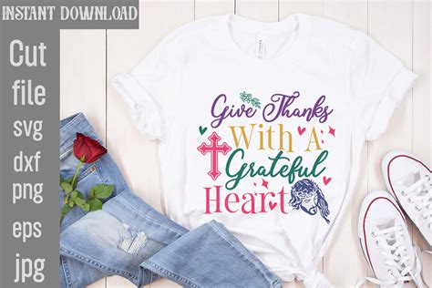 Give Thanks with a Grateful Heart SVG Graphic by SimaCrafts · Creative Fabrica