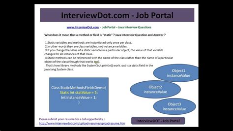 What Is Static Method Or Field In Java Youtube