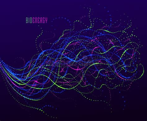 dotted particle array flowing vector abstract background life forms