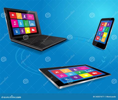 Modern Laptop Tablet And Smart Phone Stock Vector Illustration Of
