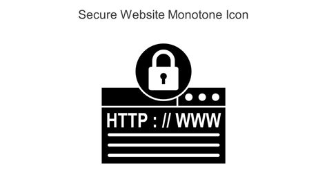 Secure Website Monotone Icon In Powerpoint Pptx Png And Editable Eps Format PPT Sample