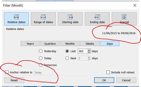 Relative Date Filter Is Showing 6 Months Data Instead Of 12 Months For 1 Yr Selection