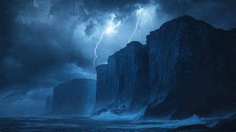 Free Stormy Coastal Cliffs Image Storm Lightning Cliffs Download