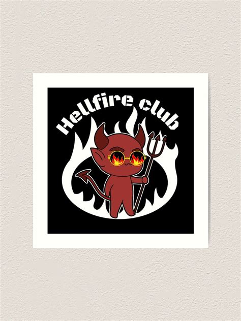 Cute Demon Hellfire Club Stranger Things Art Print For Sale By Tagmoj Redbubble
