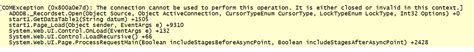 Mysql Server Migration Application Causes Comexception