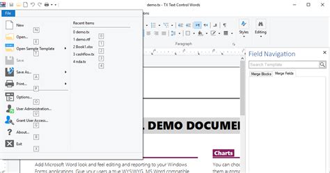 Tx Text Control Net For Wpf Standard X16