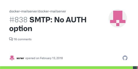 smtp no auth option · issue 838 · docker mailserver docker mailserver