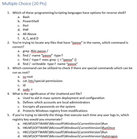 Solved Multiple Choice 20 Pts C 1 Which Of These