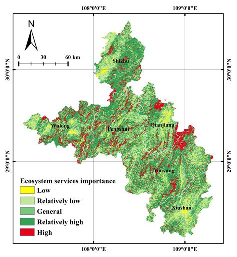 Spatial Pattern Of Importance Of Ecosystem Services In Src Download