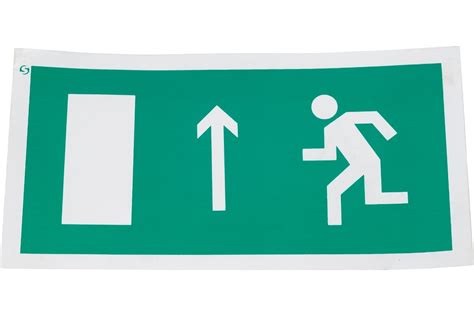 Знак Направление к эвакуационному выходу Стандарт Знак Е12 прямо