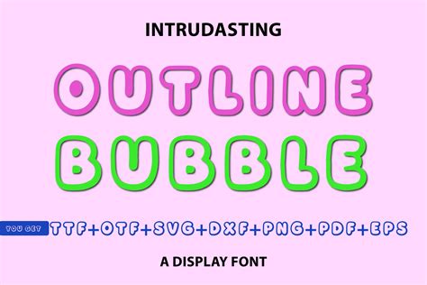 Outline Bubble Font By Quirkify · Creative Fabrica