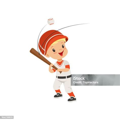 야구 선수 보 공 치는 아이 흰색 바탕에 신체 활동 개념 벡터 일러스트 레이 션 귀여운에 대한 스톡 벡터 아트 및 기타 이미지 귀여운 남자 놀기 Istock