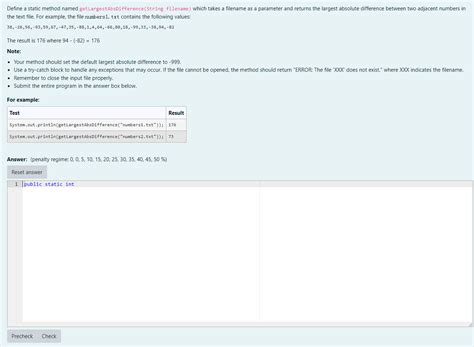 Solved Define A Static Method Named
