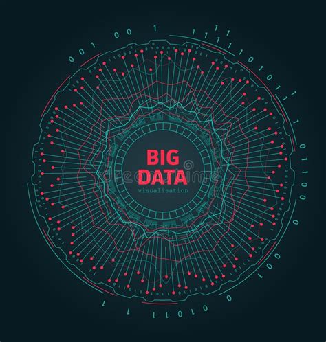 Abstract D Big Data Visualization Futuristic Infographics Design Stock Vector Illustration