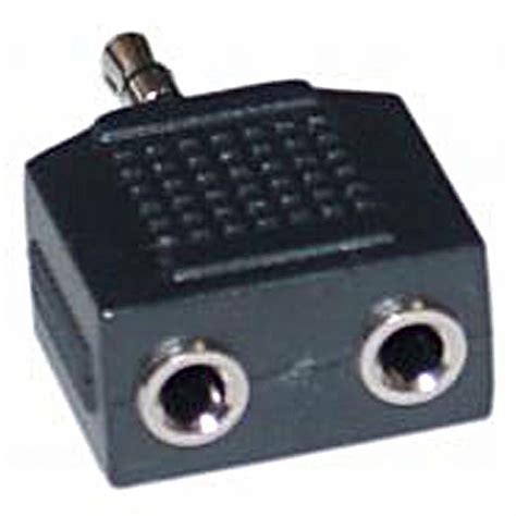 QTX Single Male Mm Stereo Jack To Double Female Mm Jack Adapter Splitter