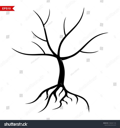 Abstract Vector Tree Roots No Leaves Stock Vector Royalty Free Shutterstock