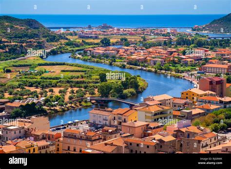 Bosa Sardinia Italy 20180813 Panoramic View Of The Town Of Bosa