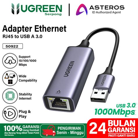 Jual Ugreen Gigabit Usb 3 0 To Lan Rj45 Adapter Ethernet Network 1000mbps Shopee Indonesia
