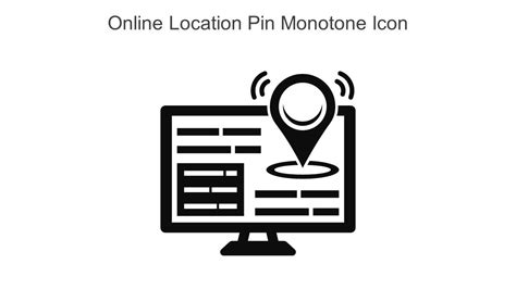 Online Location Pin Monotone Icon In Powerpoint Pptx Png And Editable