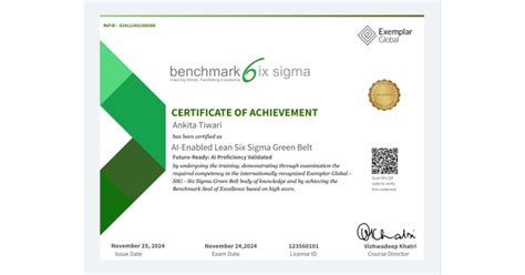 Ankita Tiwari On Linkedin Ai Enabled Lean Six Sigma Green Belt • Ankita Tiwari • Benchmark Six