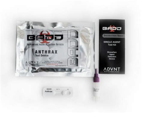 Badd Anthrax Biowarfare Detection Test Kit 10 Kits Bx Advnt Biotechnologies