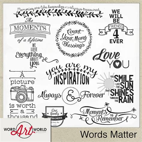 Digital And Printable Overlay Word Set Art Instant Download Etsy Artofit