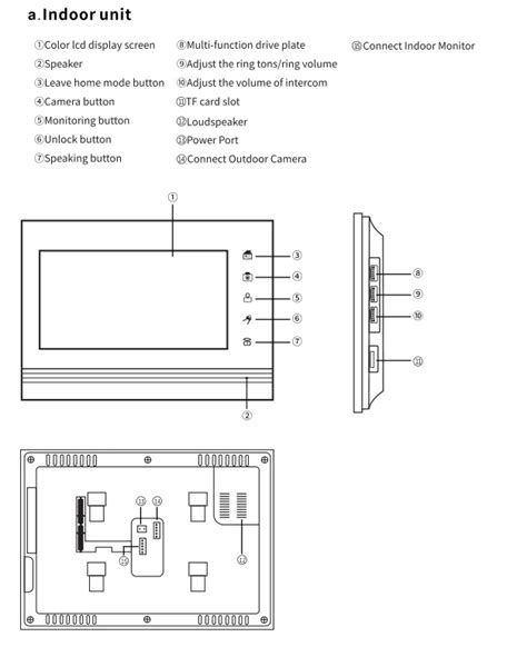 Intercom Doorbell Home Security 4 Core Wire Connection Video Door Phone Intercom System 7 Inch