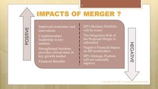 Case Study Analysis Hp And Compaq Pdf Mergers And Acquisitions Business Banking Finance